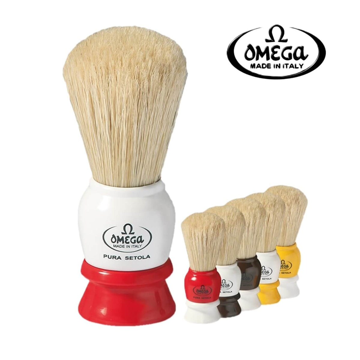 OMEGA Two-Tone Shave Brush – Model# 10075 – Lords Grooming Products